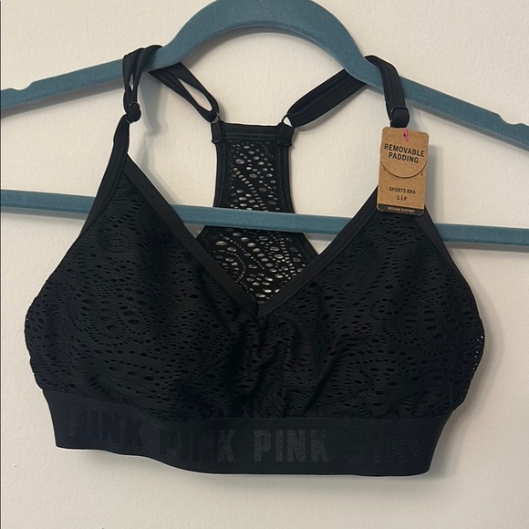 Victoria's Secret | Intimates & Sleepwear | Black Lace Sports Bra ...